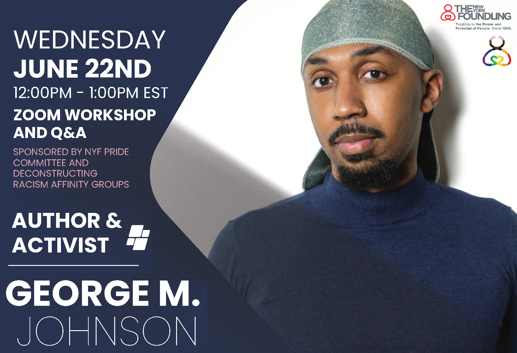 Zoom Workshop and Q&A with Author and Activist George M. Johnson - The ...